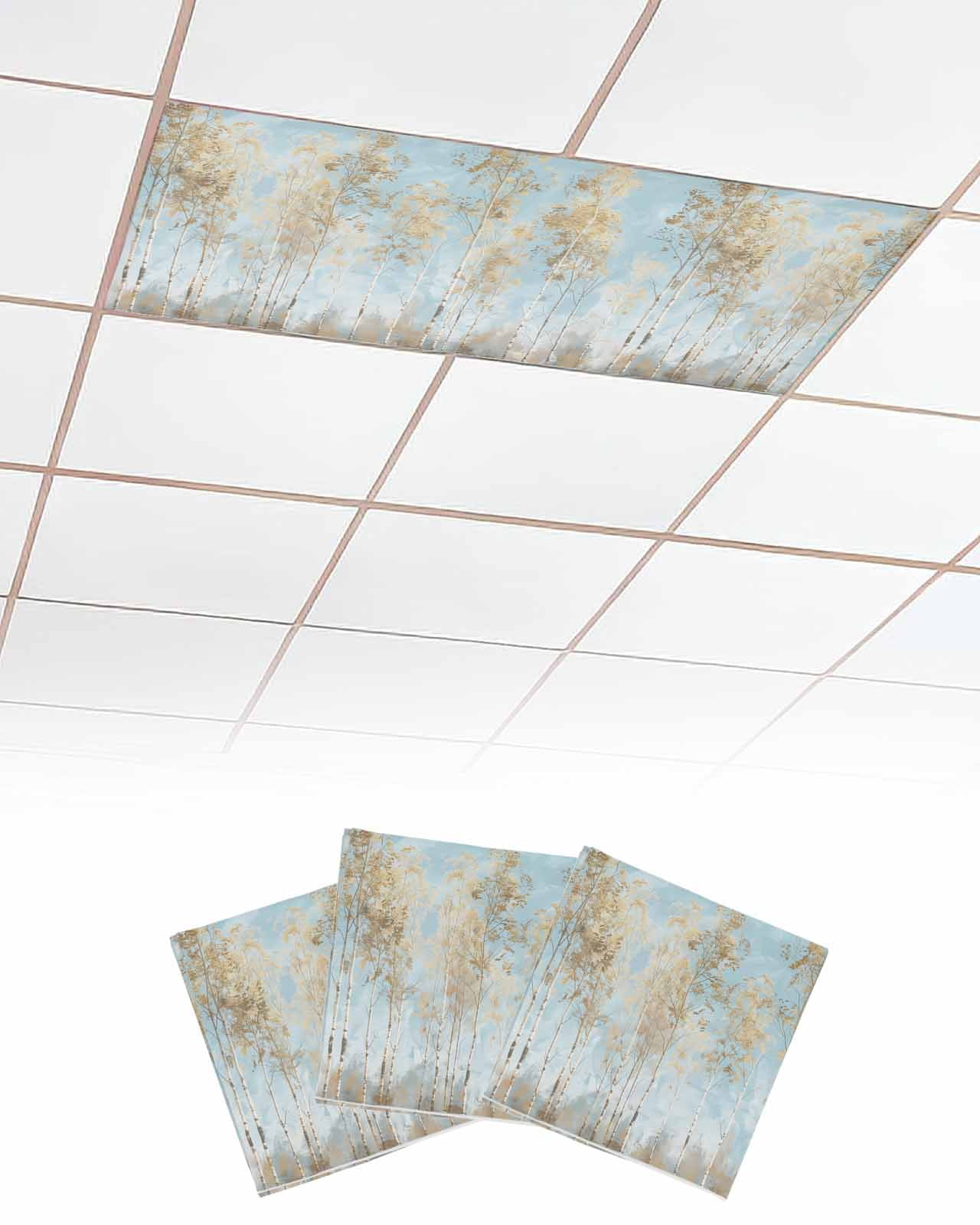 Fluorescent Light Covers for Ceiling Lights 3 Pack, Contemporary Yellow ...