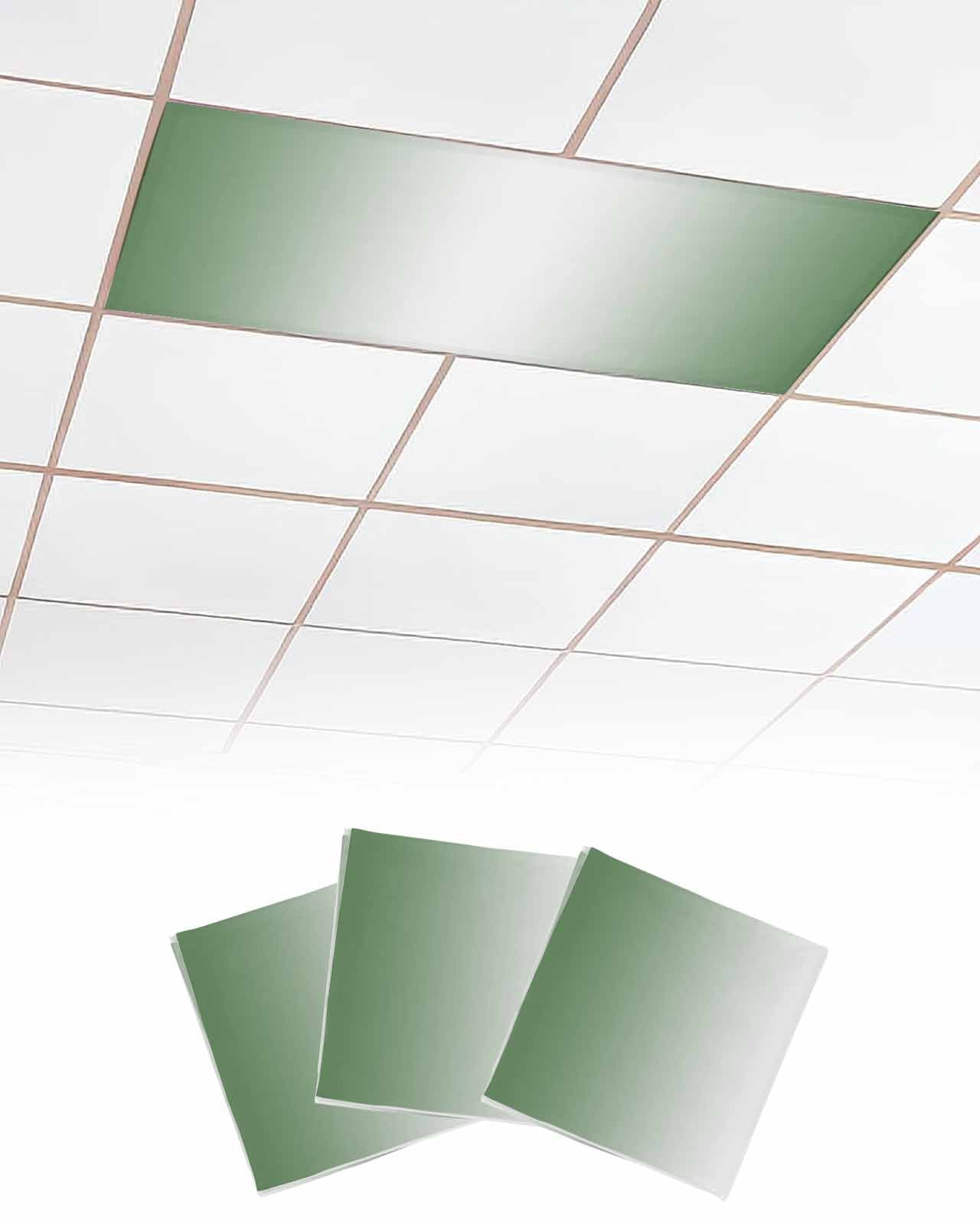 Fluorescent Light Covers for Ceiling Lights 3 Pack,Olive Green White ...