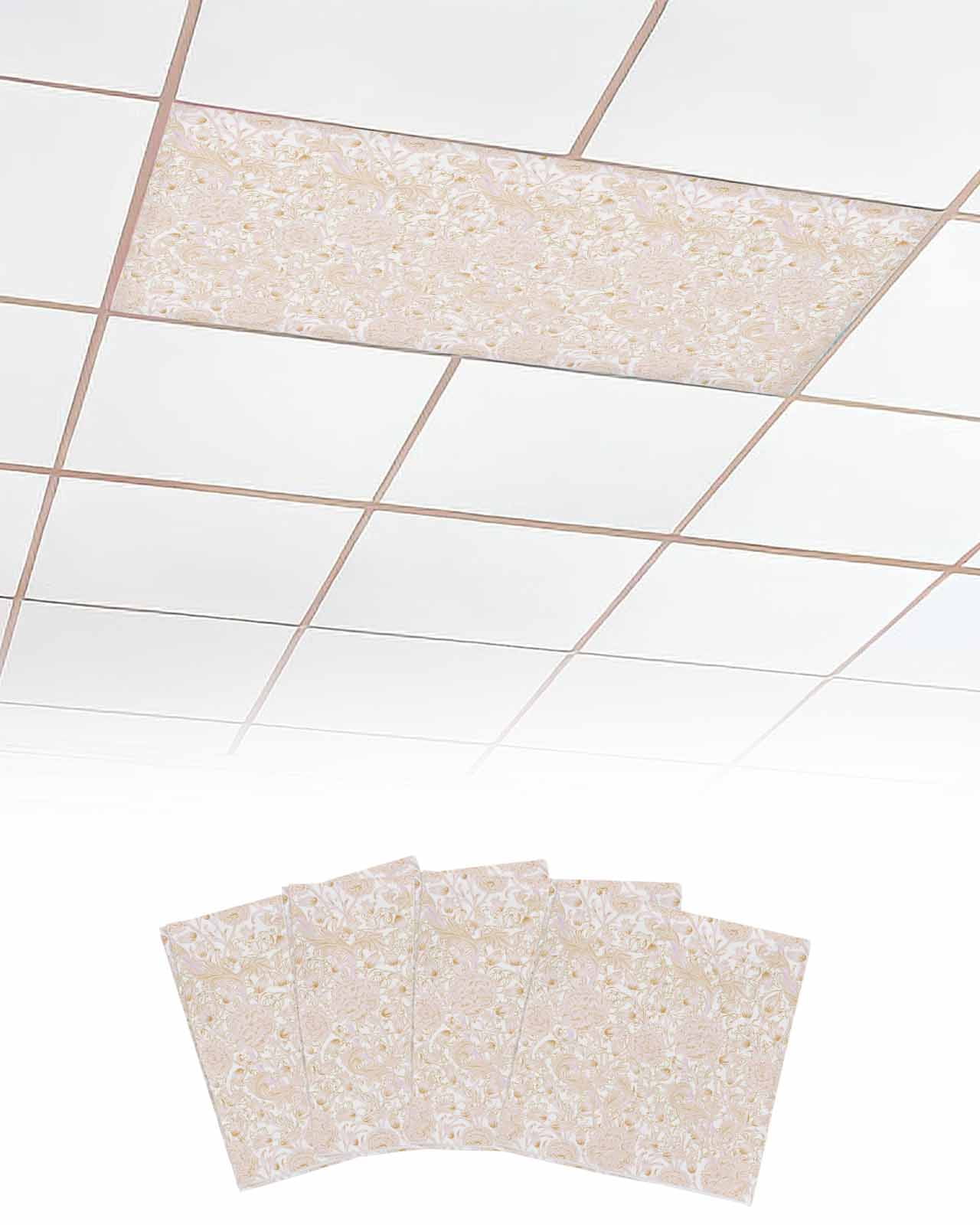 Fluorescent Light Covers for Ceiling Lights 4 Pack, Pink Orange ...