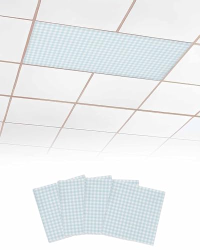 Fluorescent Light Covers for Ceiling Lights Aqua Blue Magnetic Light ...