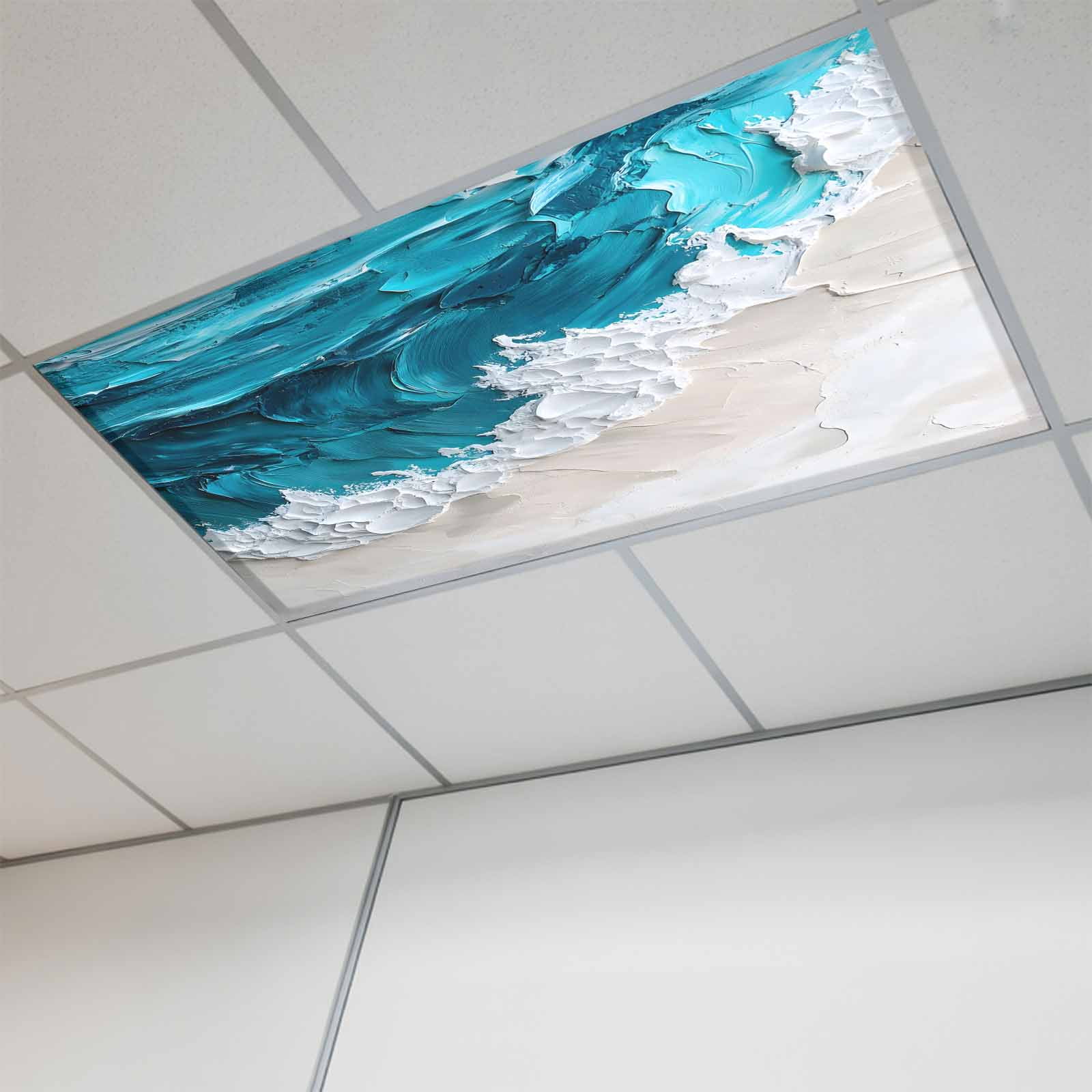 Fluorescent Light Covers for Ceiling Lights Classroom, Abstract Beach ...