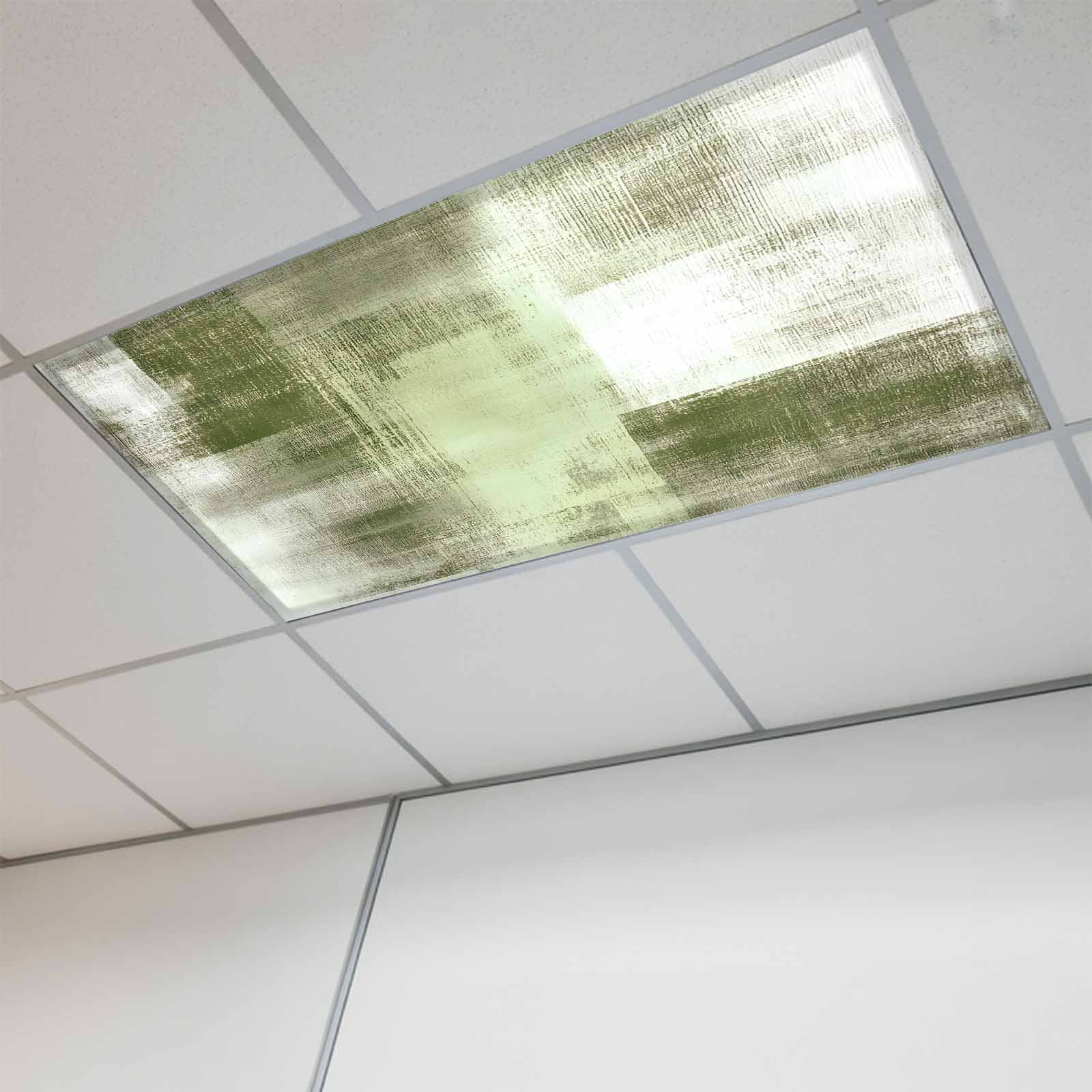 Fluorescent Light Covers for Ceiling Lights Classroom, Abstract Sage ...