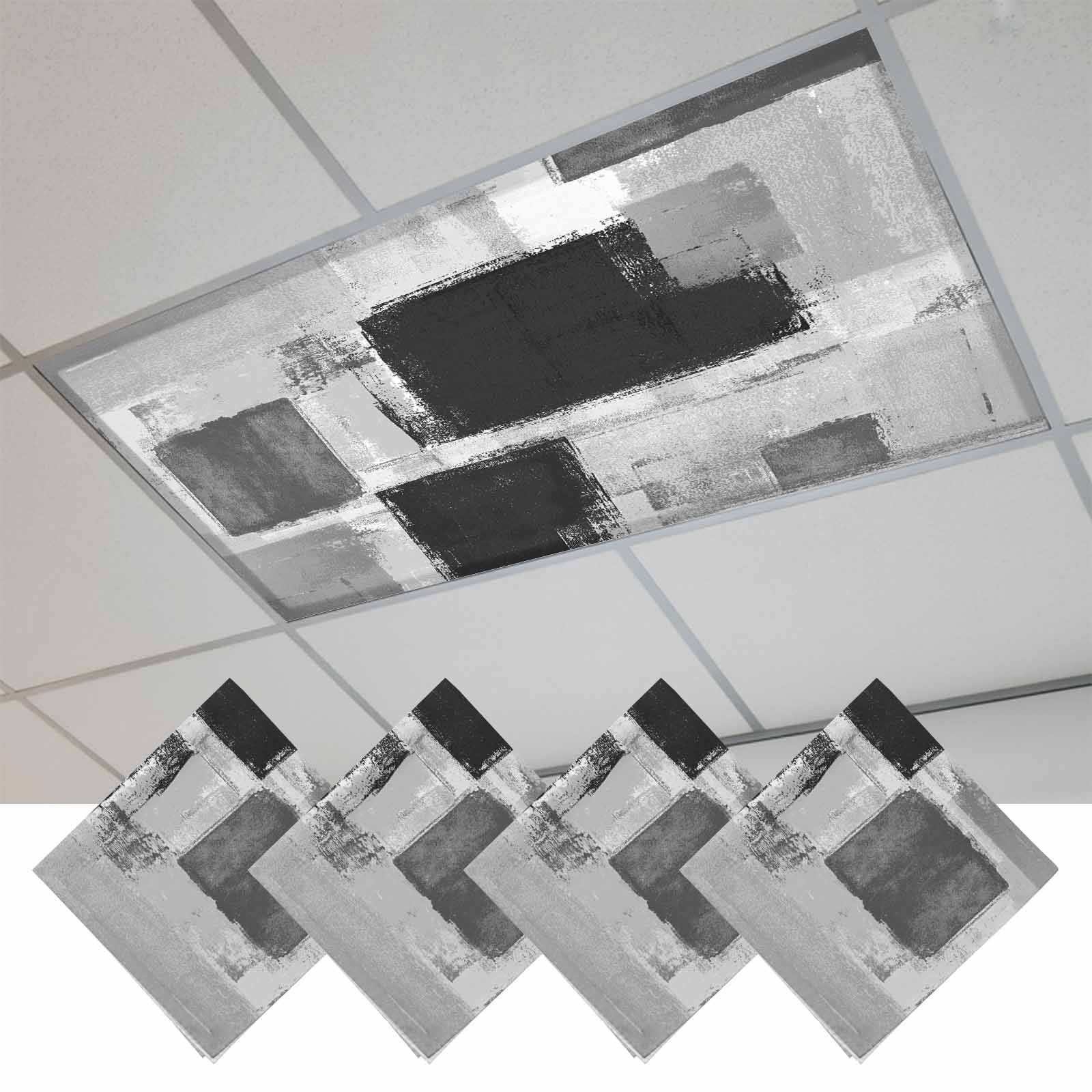 Fluorescent Light Covers for Ceiling Lights Classroom, Abstract Vintage ...