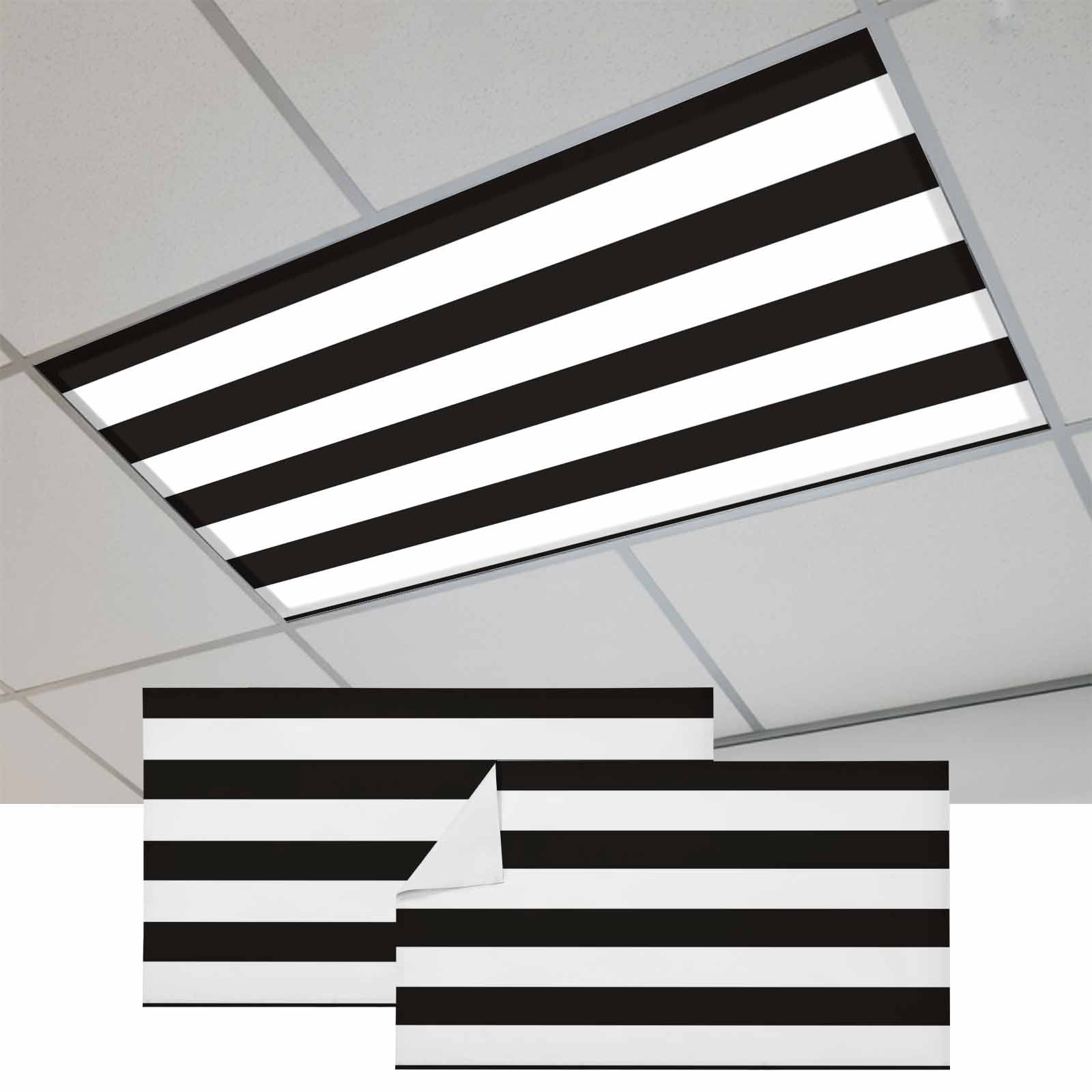 Fluorescent Light Covers for Ceiling Lights Classroom, Black And White ...