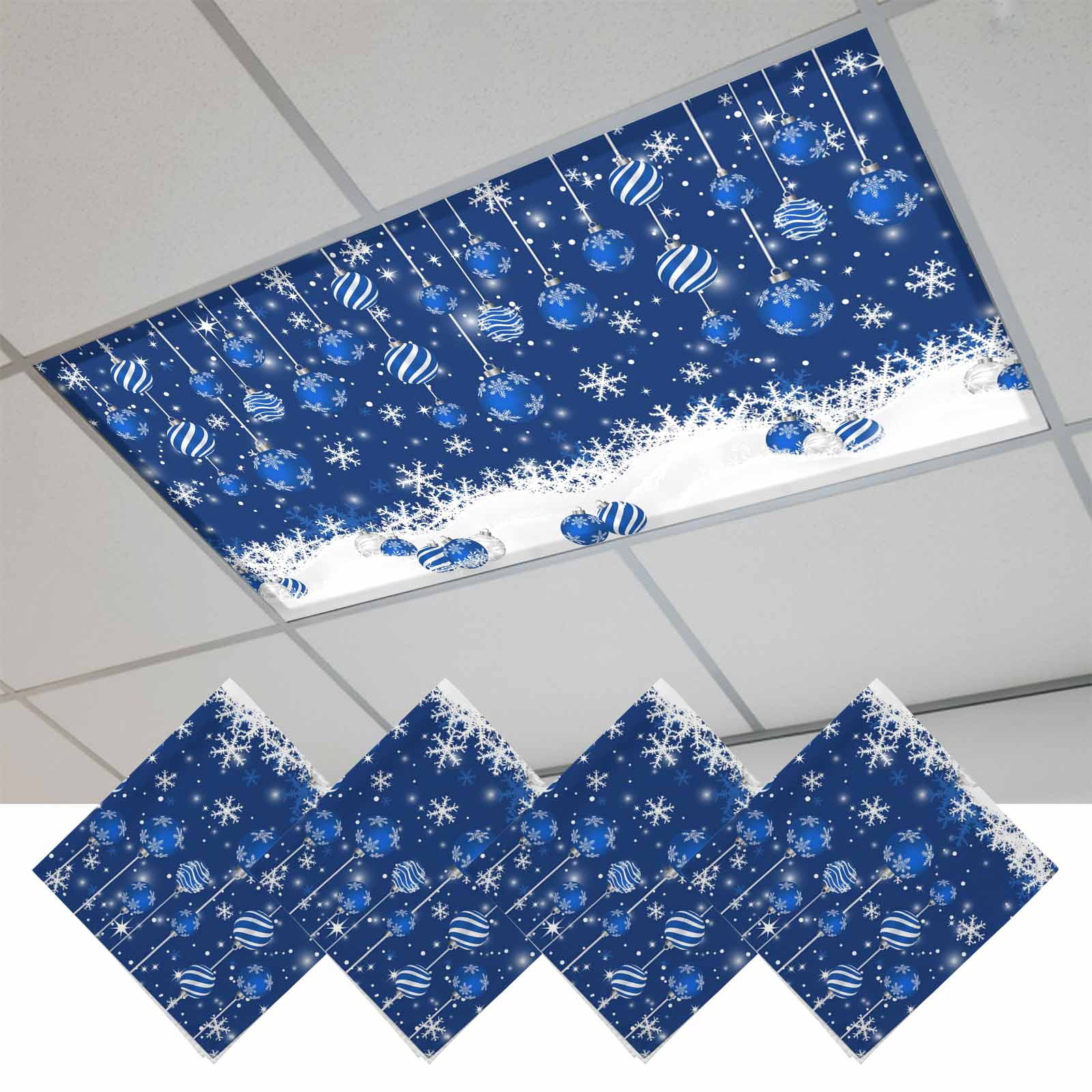 Fluorescent Light Covers for Ceiling Lights Classroom, Blue Balls ...