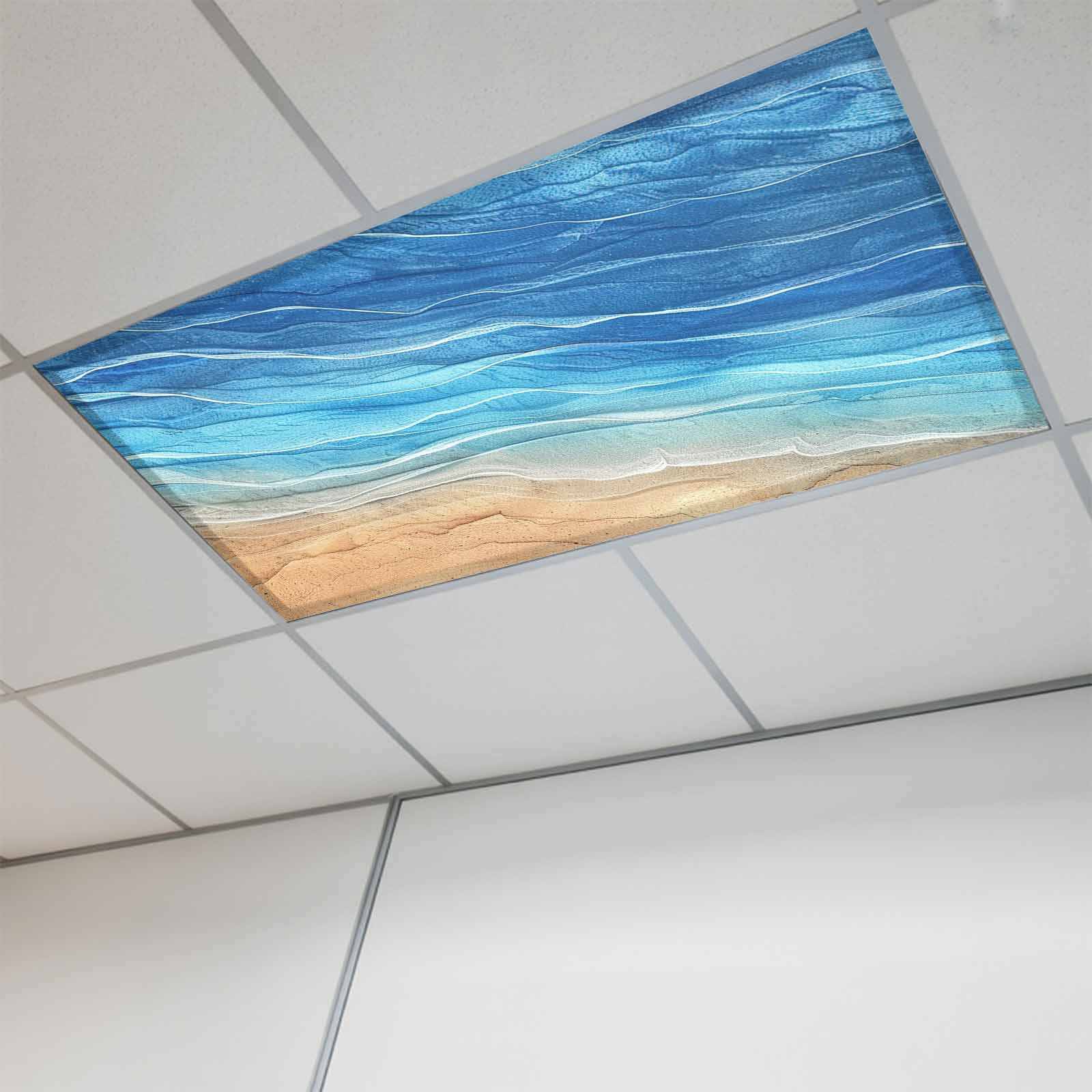 Fluorescent Light Covers for Ceiling Lights Classroom, Blue Coastal ...