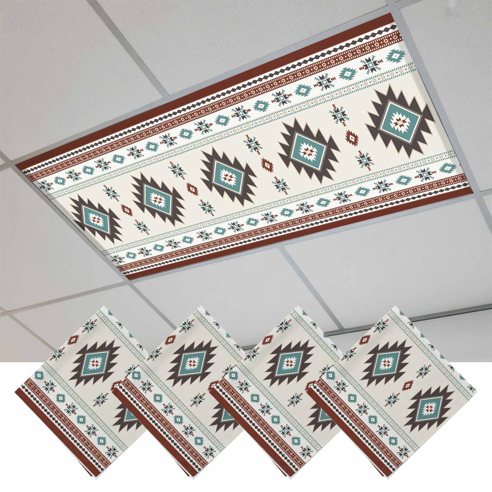Fluorescent Light Covers for Ceiling Lights Classroom, Boho Magnetic ...