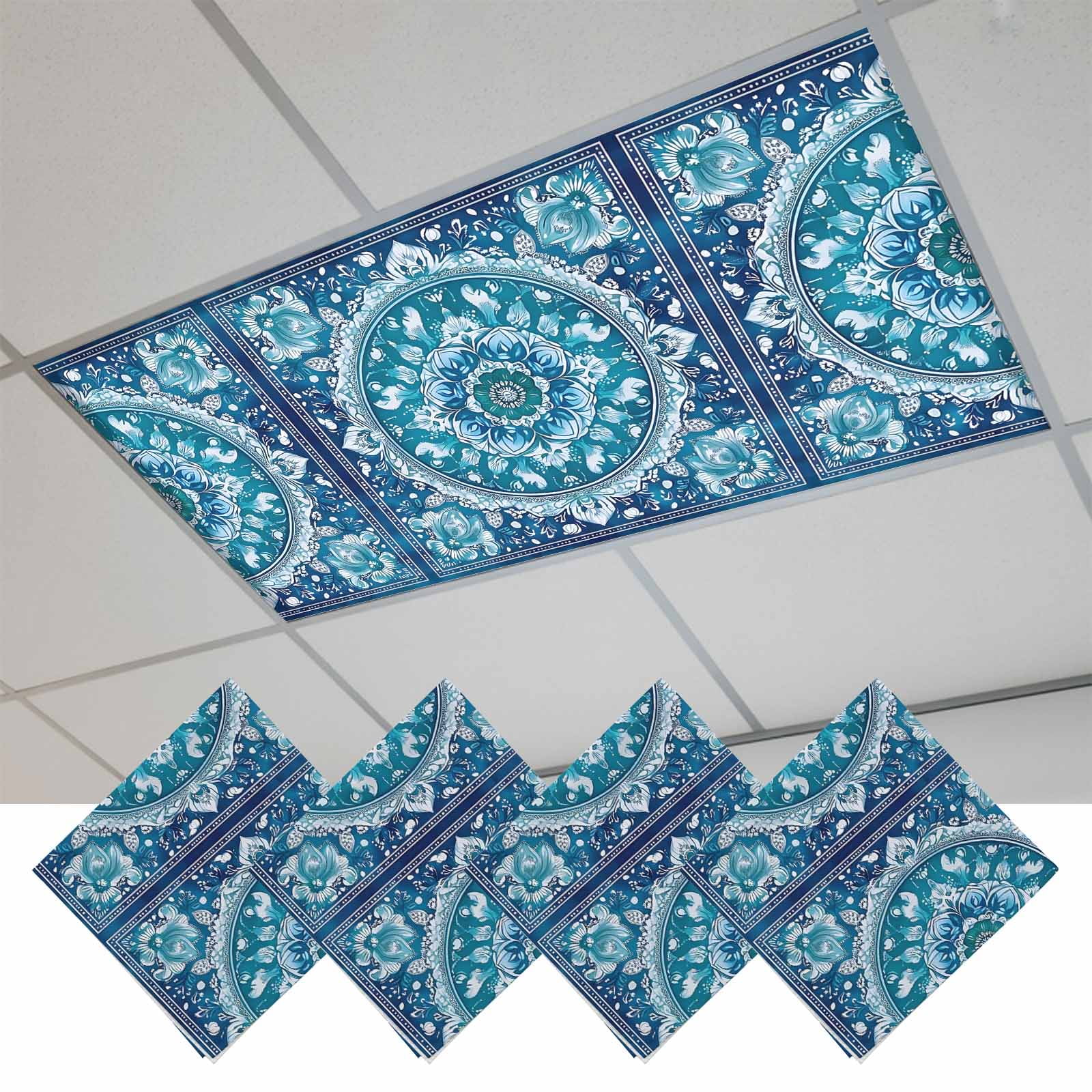 Fluorescent Light Covers for Ceiling Lights Classroom, Boho Retro ...
