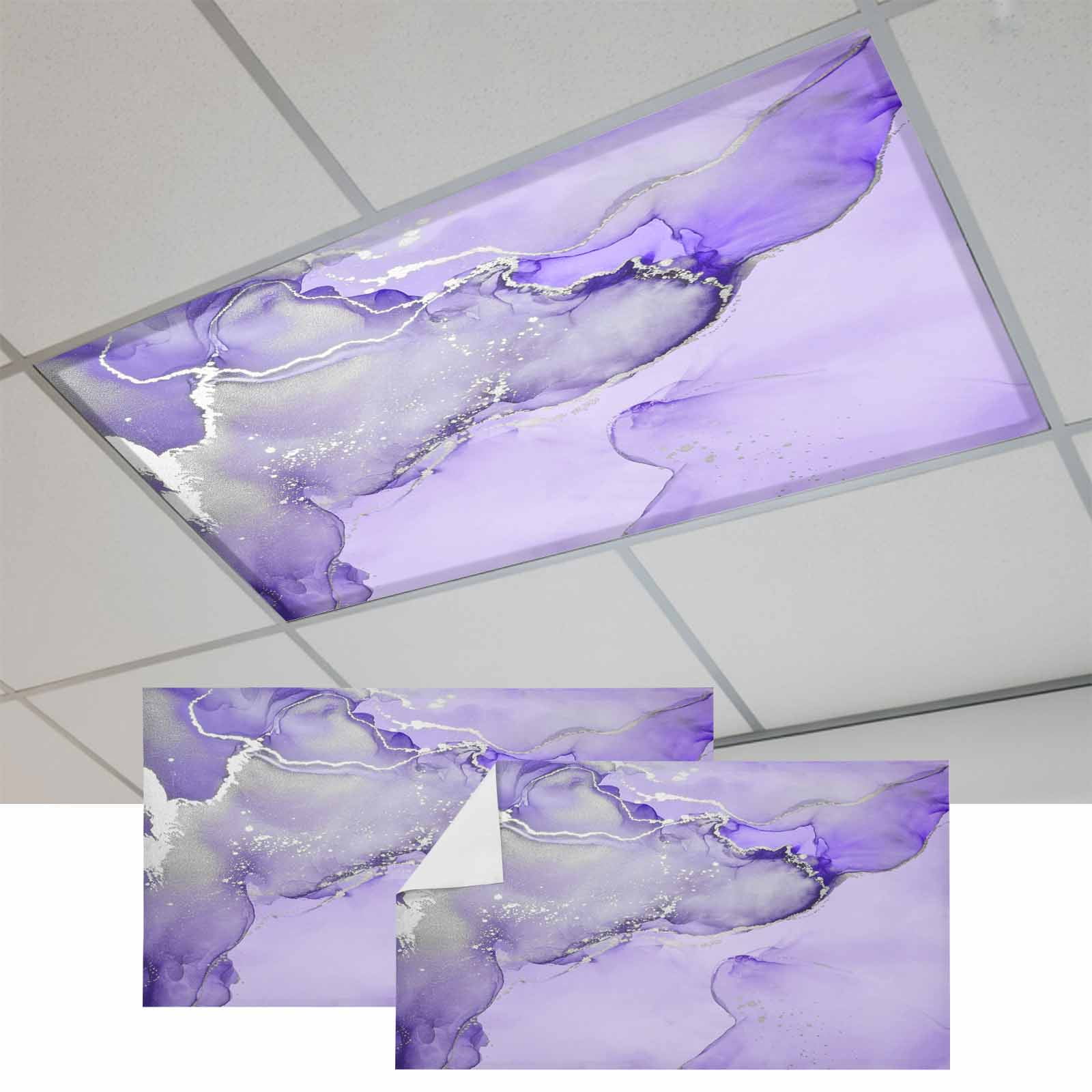 Fluorescent Light Covers for Ceiling Lights Classroom, Bright Purple ...
