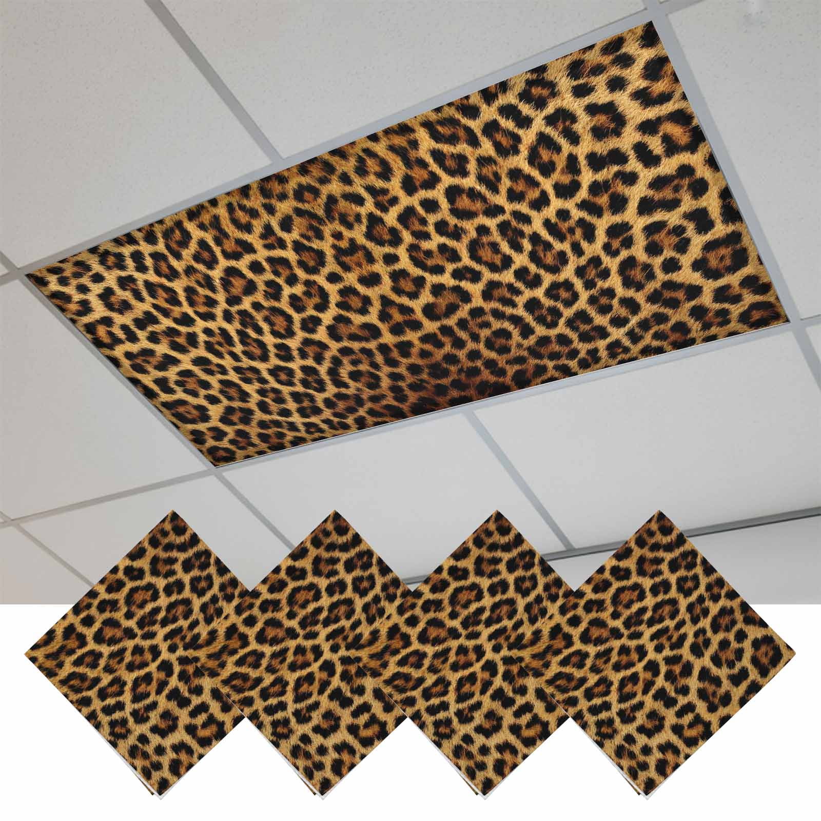 Fluorescent Light Covers for Ceiling Lights Classroom, Brown Retro ...