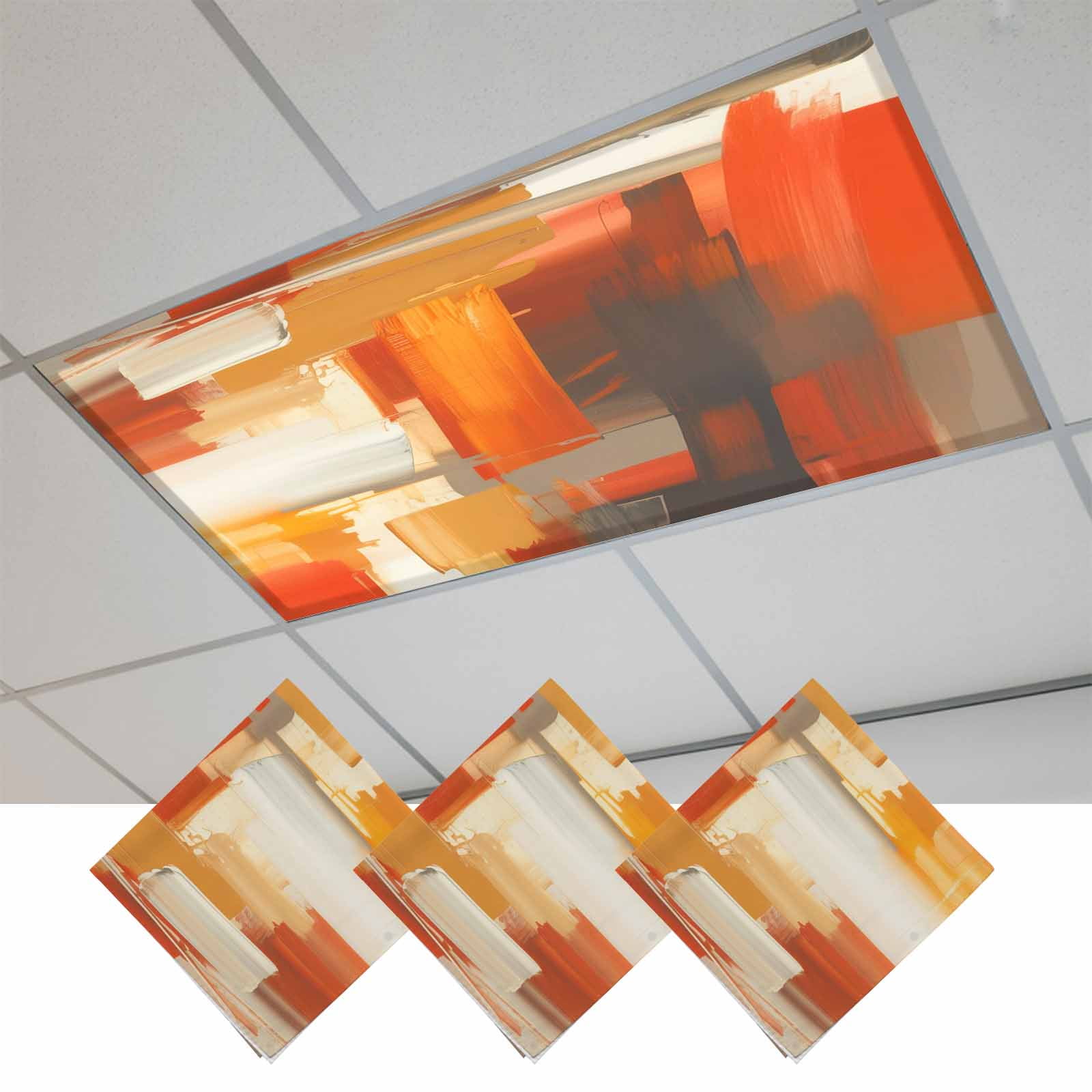 Fluorescent Light Covers for Ceiling Lights Classroom, Brunt Orange ...