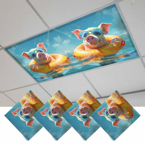 Fluorescent Light Covers for Ceiling Lights Classroom, Coastal Summer ...