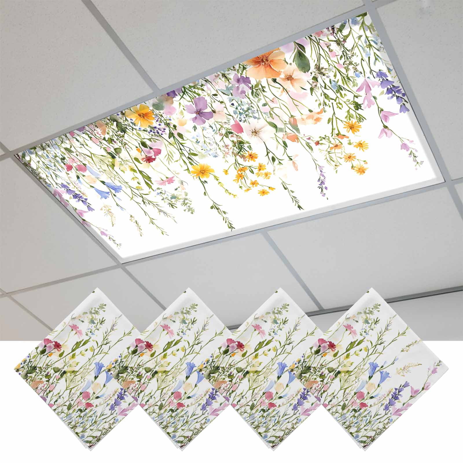 Fluorescent Light Covers for Ceiling Lights Classroom, Cottagecore ...