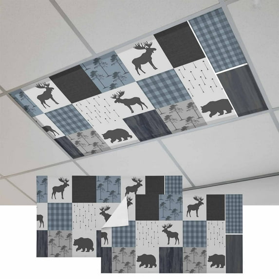 Fluorescent Light Covers for Ceiling Lights Classroom, Country Forest ...