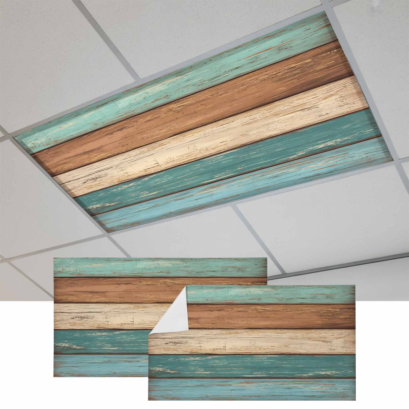 Fluorescent Light Covers for Ceiling Lights Classroom, Farmhouse Rustic ...