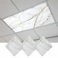 Fluorescent Light Covers for Ceiling Lights Classroom, Gray White Gold ...