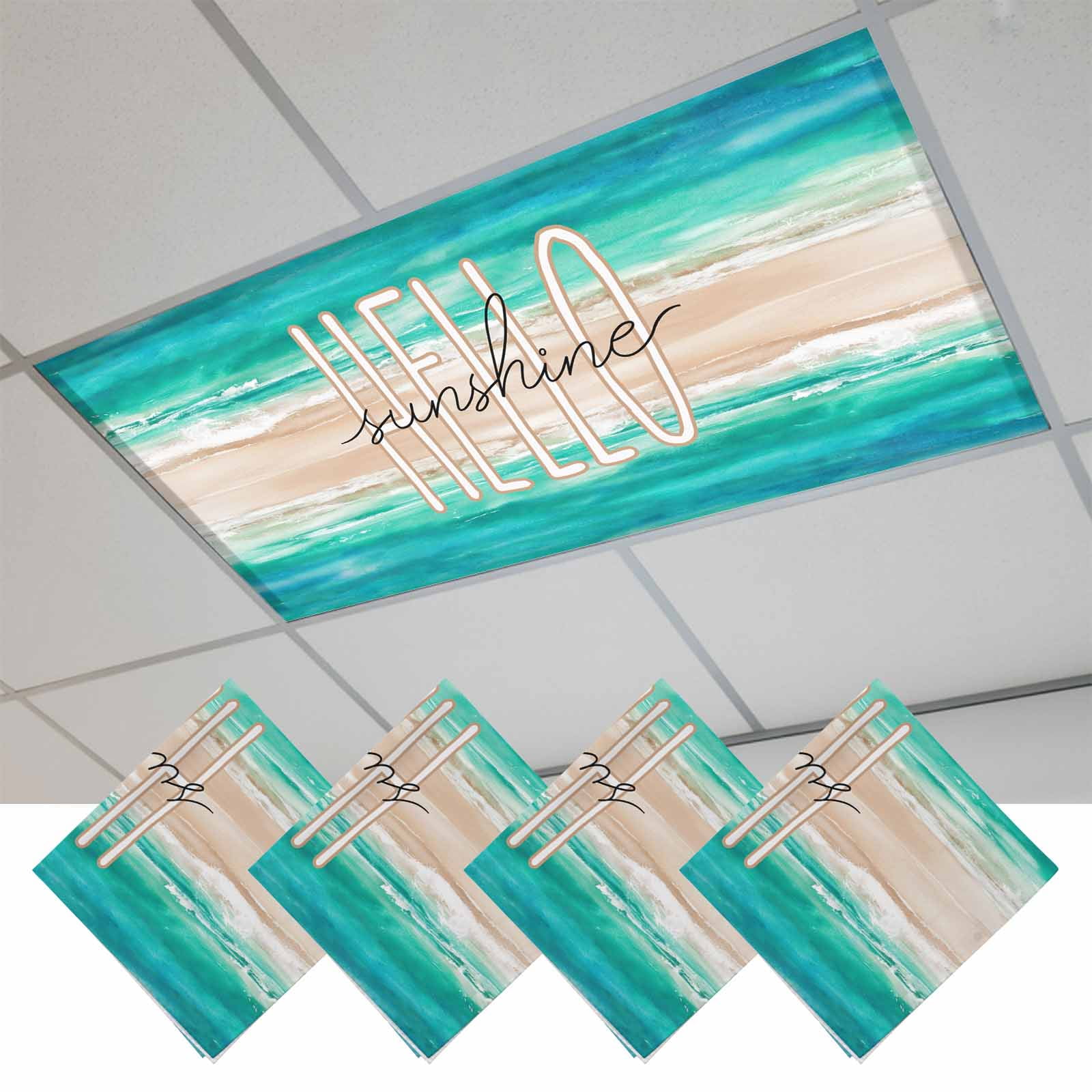 Fluorescent Light Covers for Ceiling Lights Classroom, Hello Sunshine ...