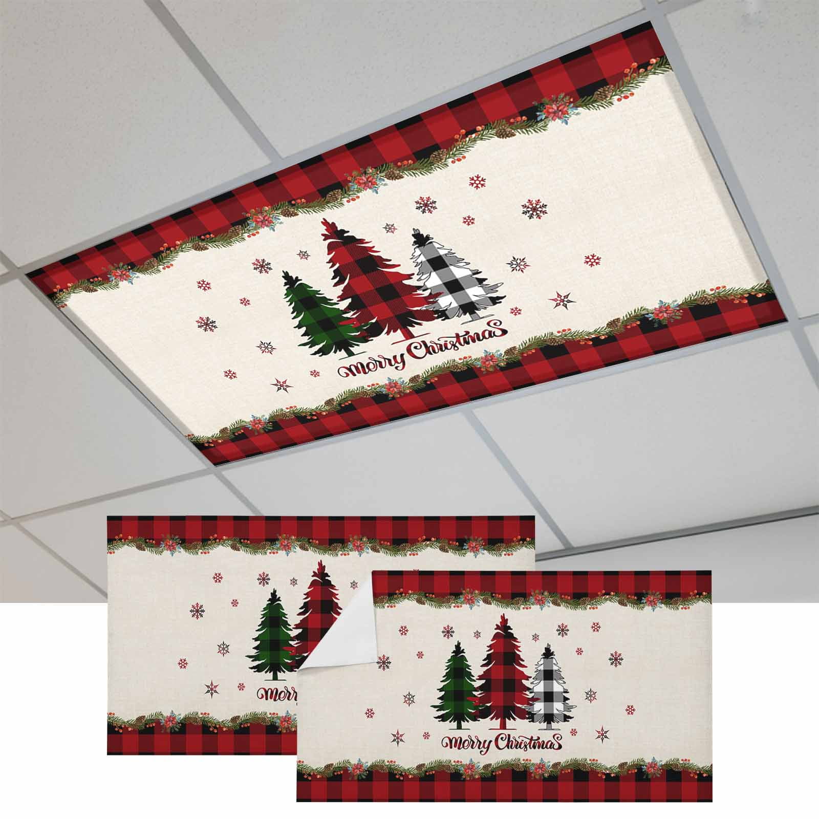 Fluorescent Light Covers for Ceiling Lights Classroom, Merry Christmas ...