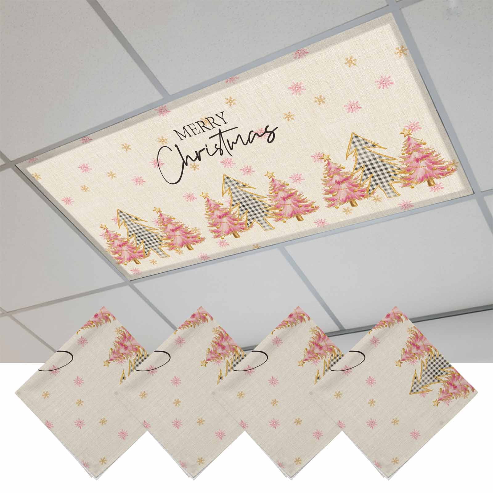 Fluorescent Light Covers for Ceiling Lights Classroom, Merry Christmas ...