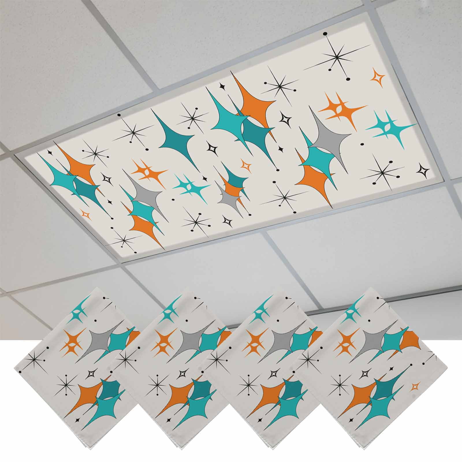 Fluorescent Light Covers for Ceiling Lights Classroom, Mid Century ...