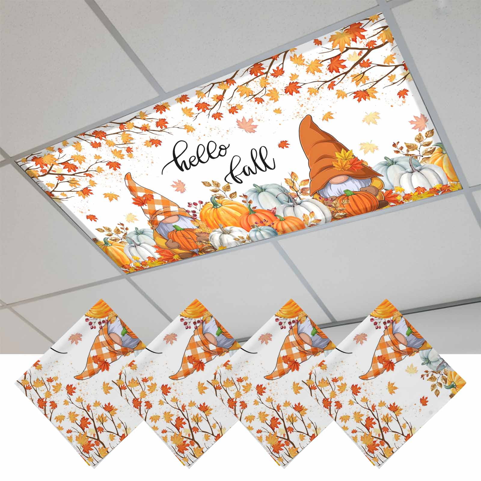 Fluorescent Light Covers for Ceiling Lights Classroom, Orange Gnome ...
