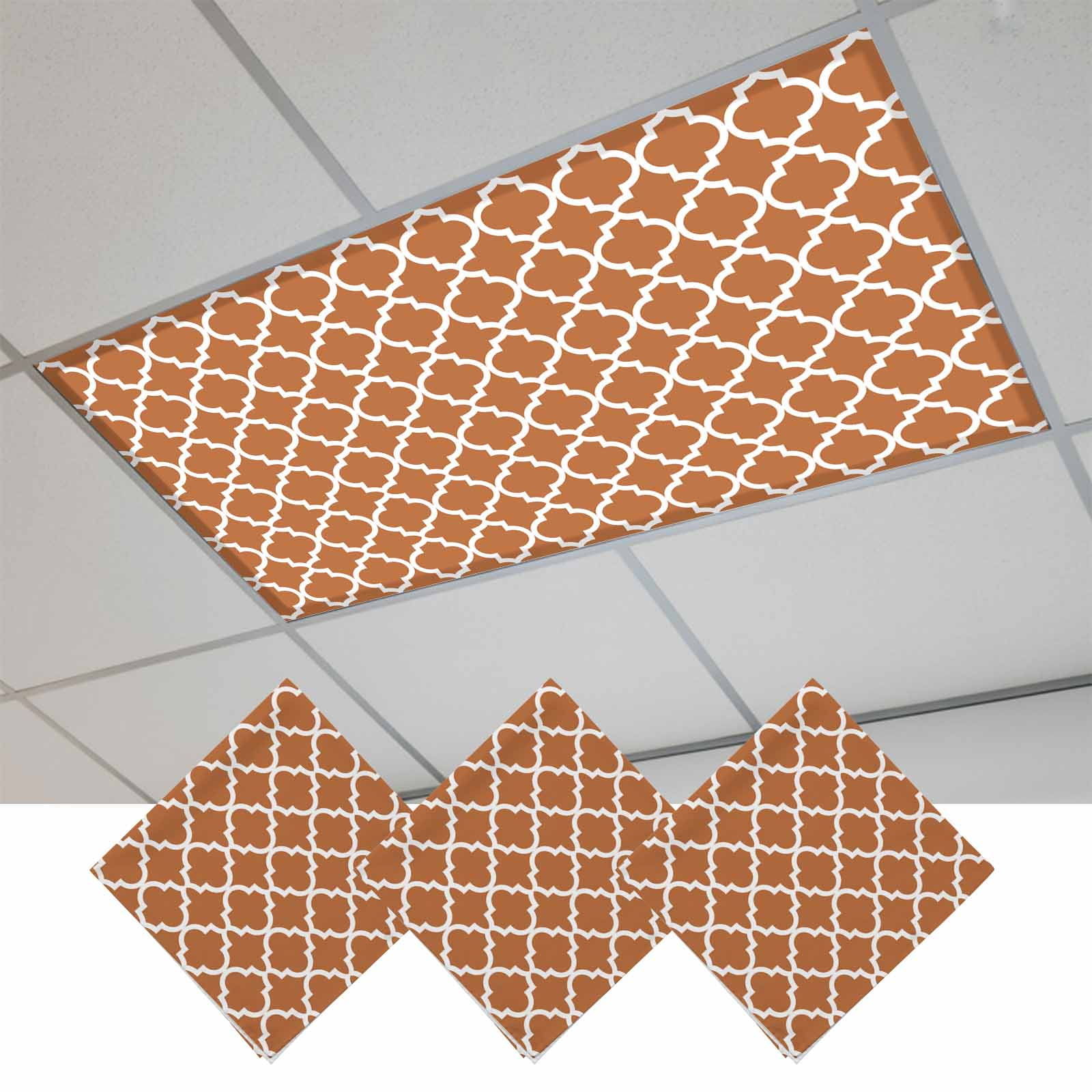 Fluorescent Light Covers for Ceiling Lights Classroom, Orange White ...