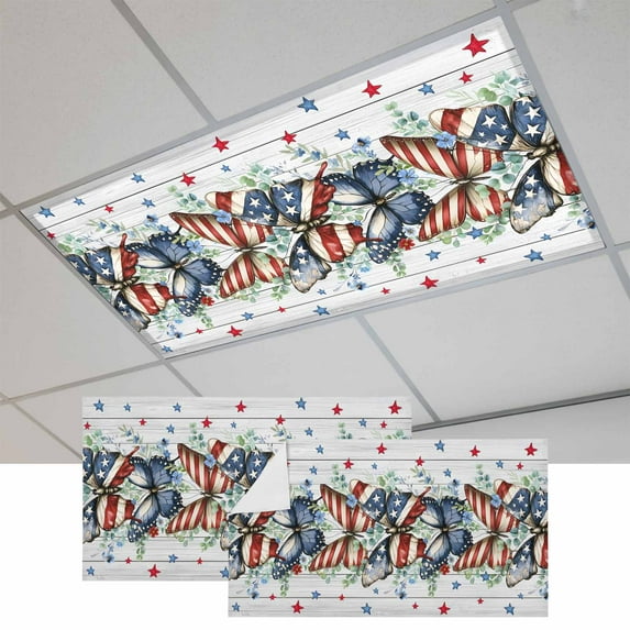 Fluorescent Light Covers for Ceiling Lights Classroom, Patriotic ...