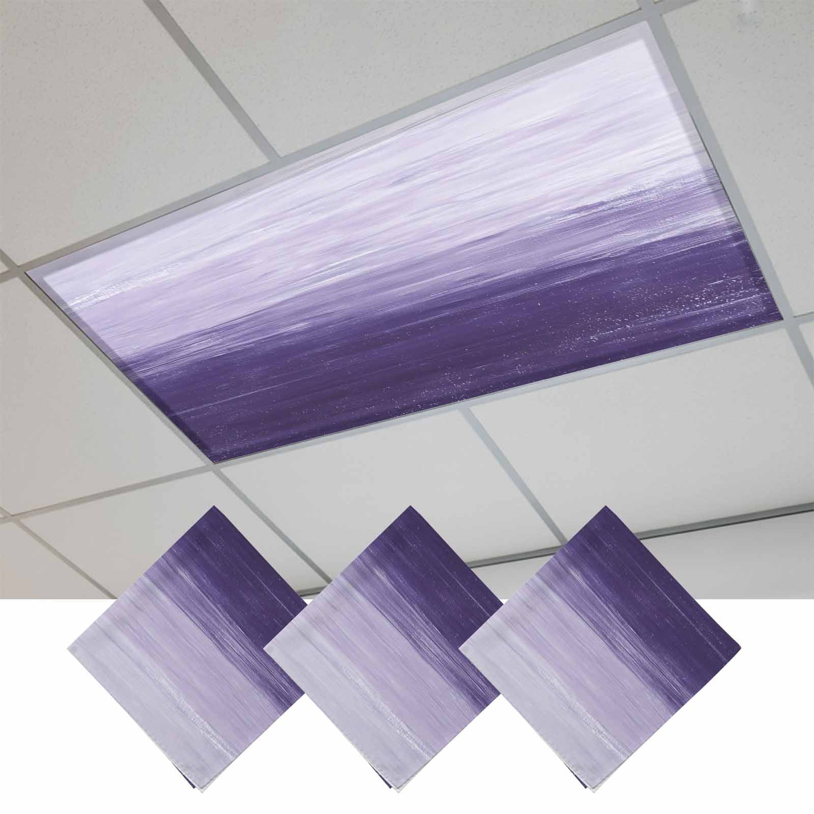 Fluorescent Light Covers for Ceiling Lights Classroom, Purple White ...