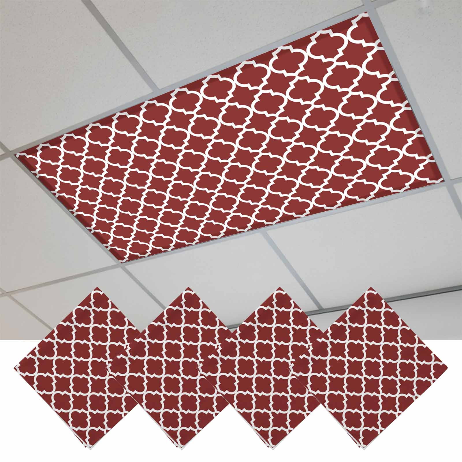 Fluorescent Light Covers for Ceiling Lights Classroom, Red White ...