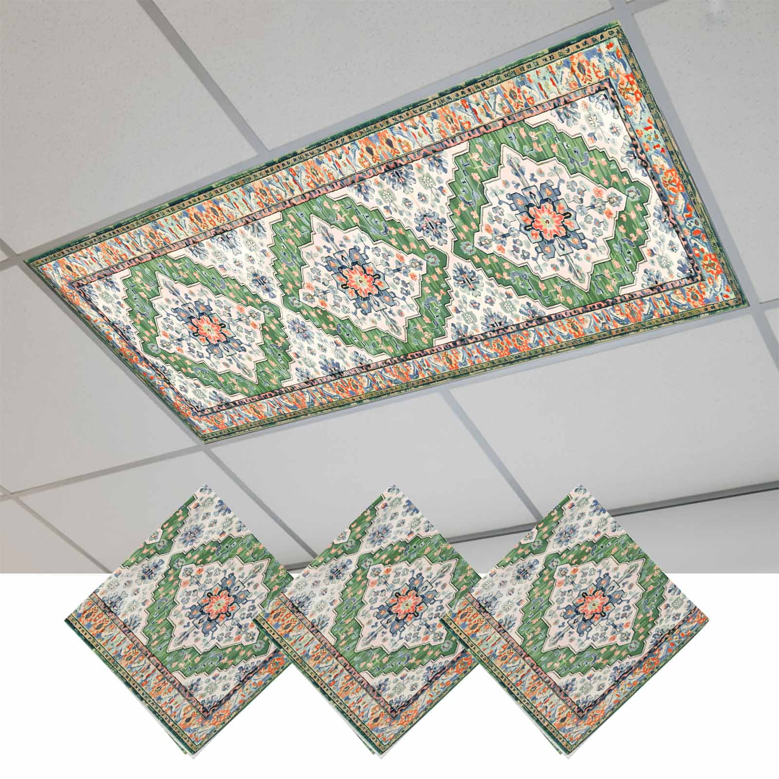 Fluorescent Light Covers for Ceiling Lights Classroom, Retro Boho ...
