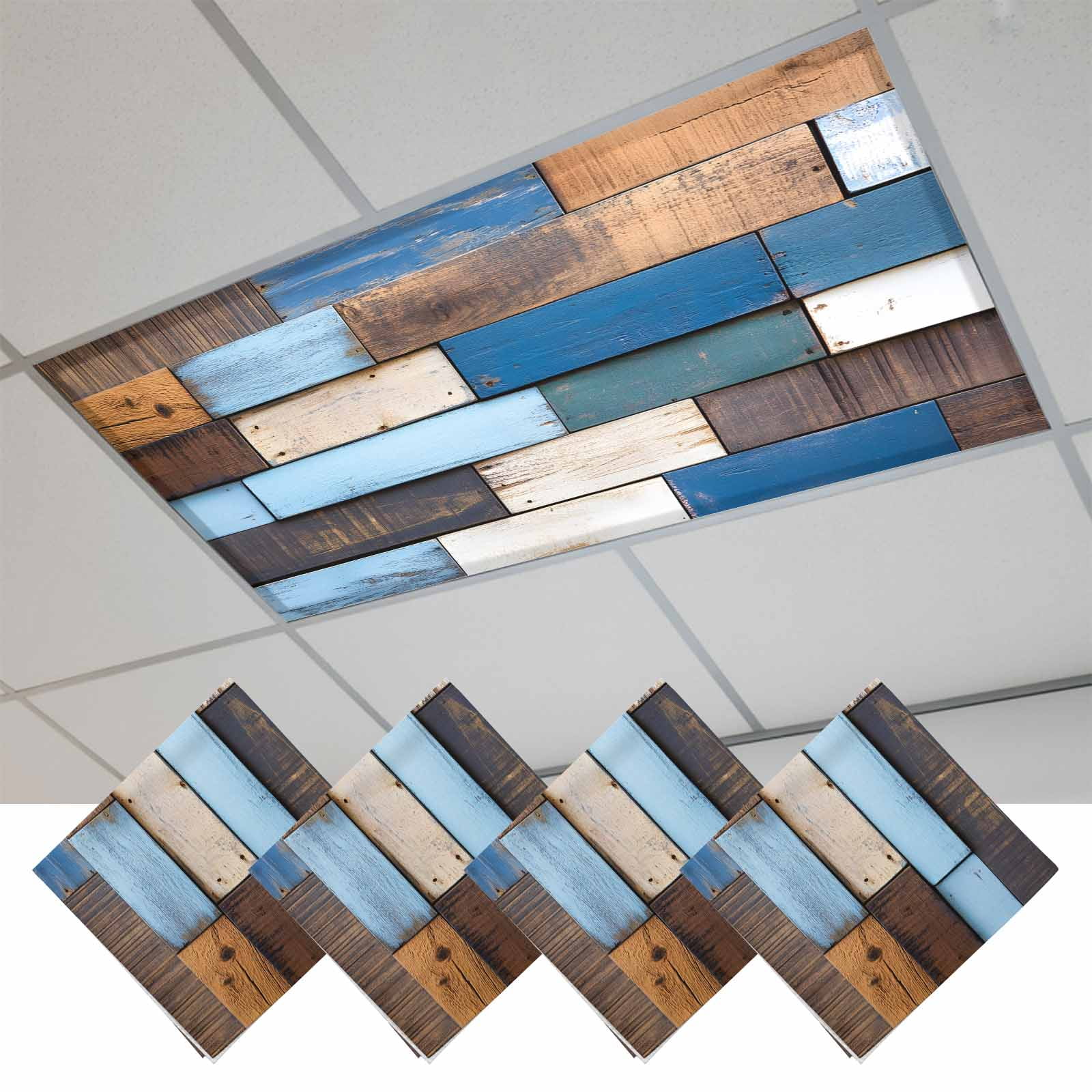 Fluorescent Light Covers for Ceiling Lights Classroom, Rustic Coastal ...