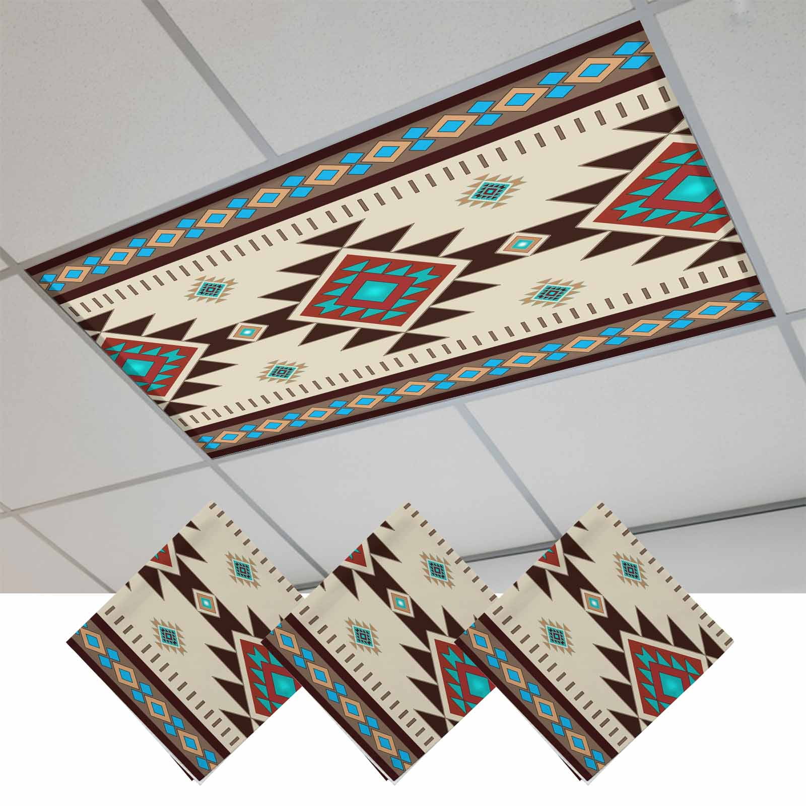 Fluorescent Light Covers for Ceiling Lights Classroom, Southwest Boho ...