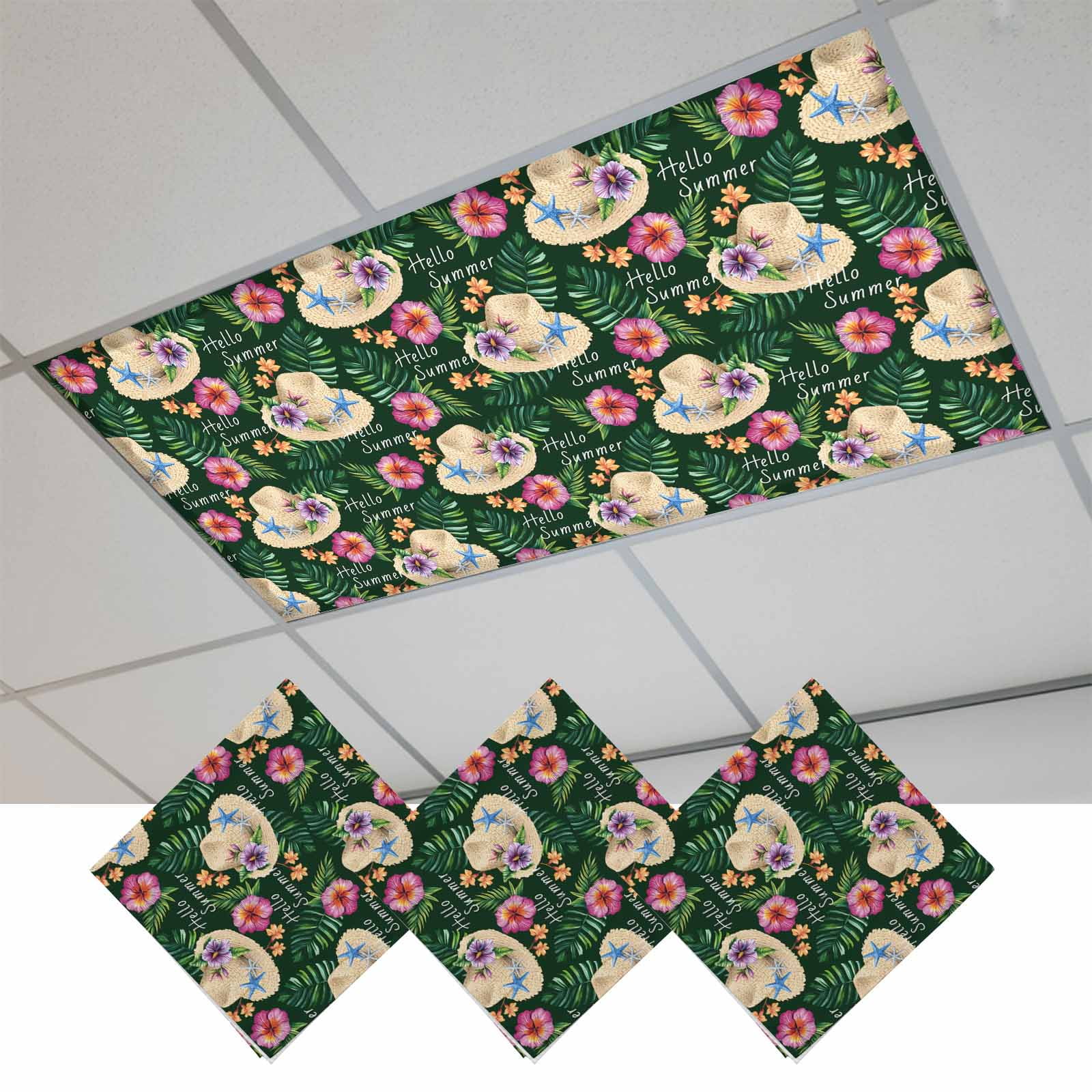 Fluorescent Light Covers for Ceiling Lights Classroom, Tropical ...