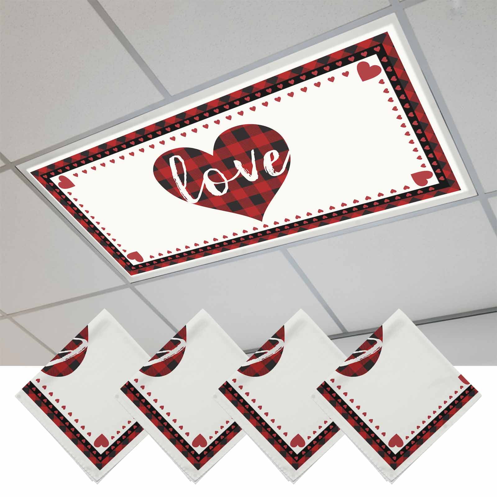 Fluorescent Light Covers for Ceiling Lights Classroom, Valentines Day ...