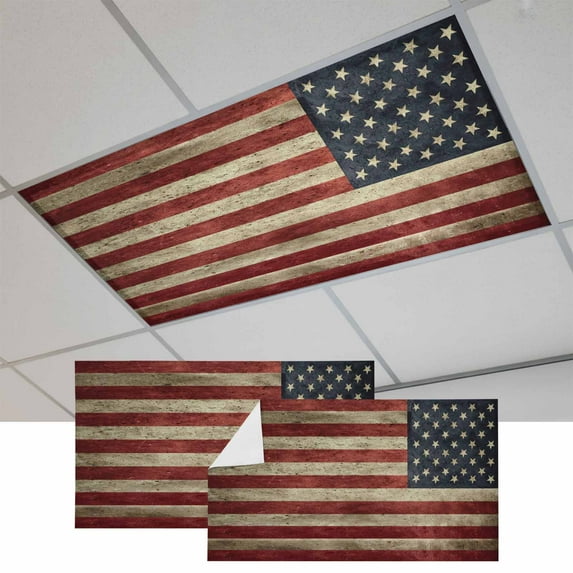 Fluorescent Light Covers for Ceiling Lights Classroom, Vintage American ...