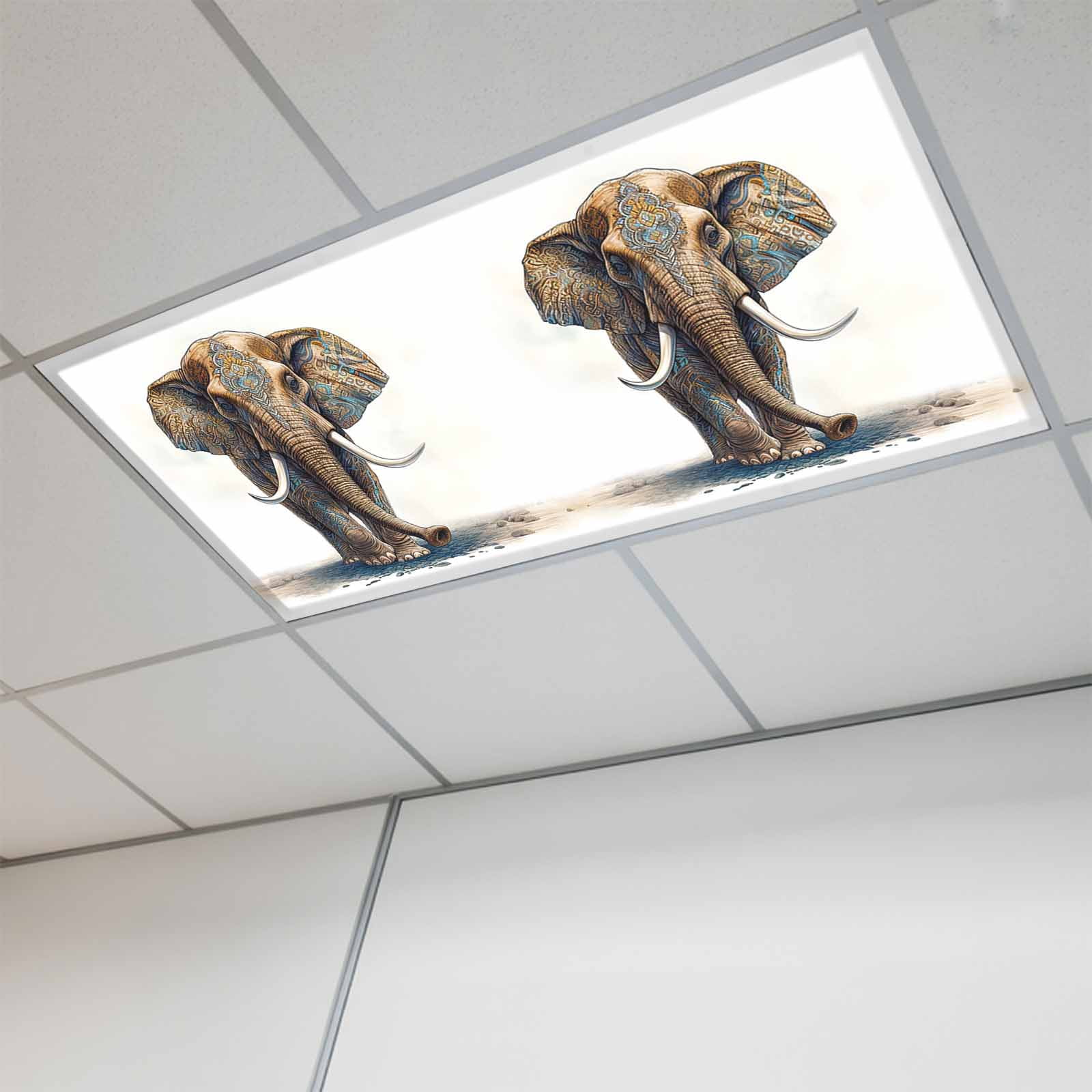 Fluorescent Light Covers for Ceiling Lights Classroom, Vintage Boho ...