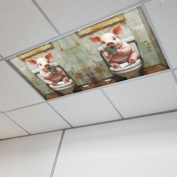 Fluorescent Light Covers for Ceiling Lights Classroom, Vintage Funny ...