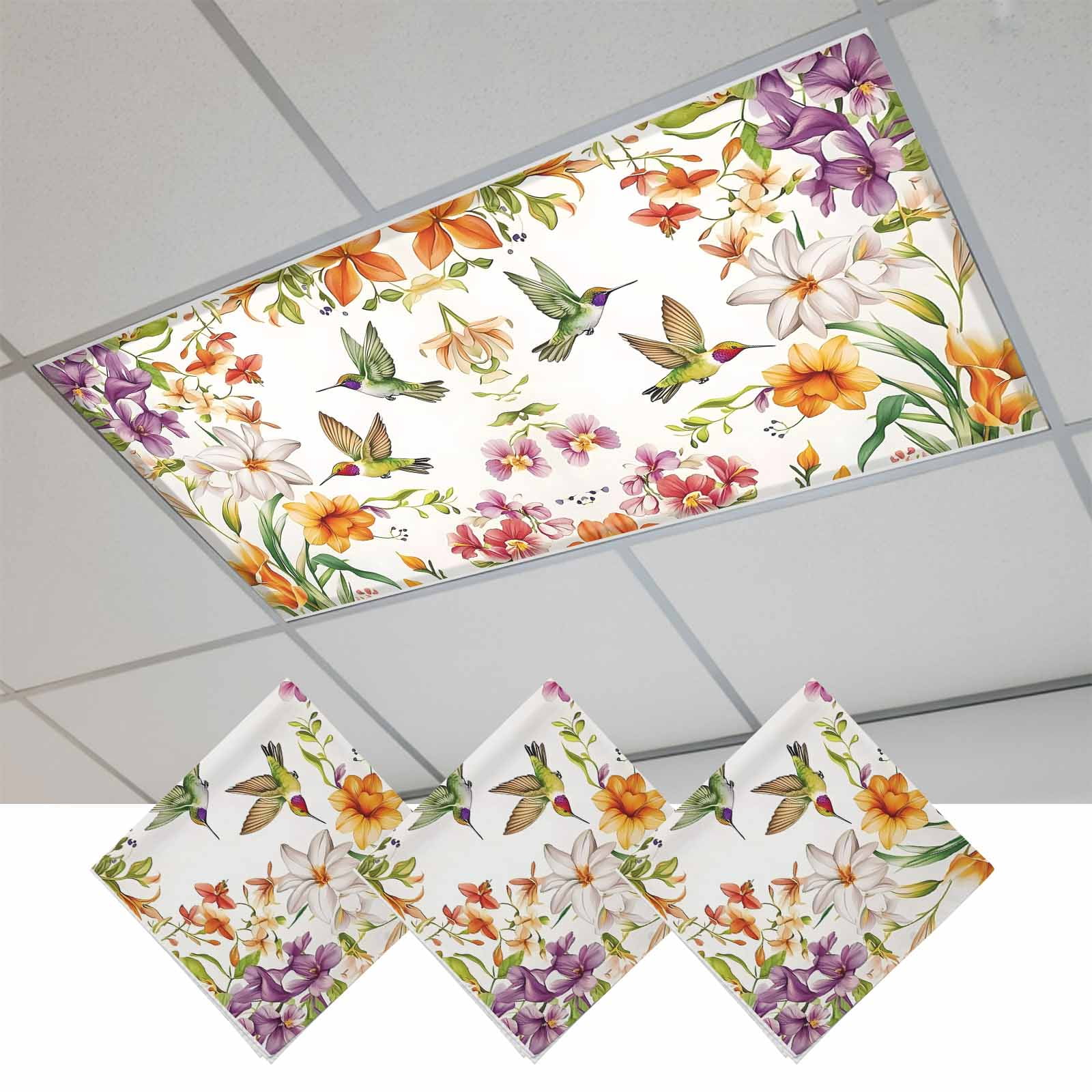 Fluorescent Light Covers for Ceiling Lights Classroom, Watercolor ...