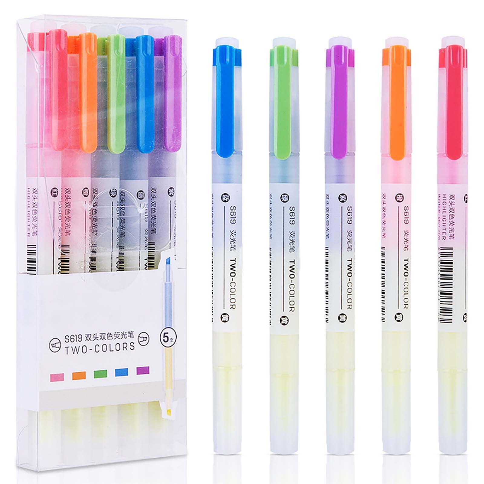 Fluorescent Notebook Pen Color Double Headed Rough Scratch Key Set ...