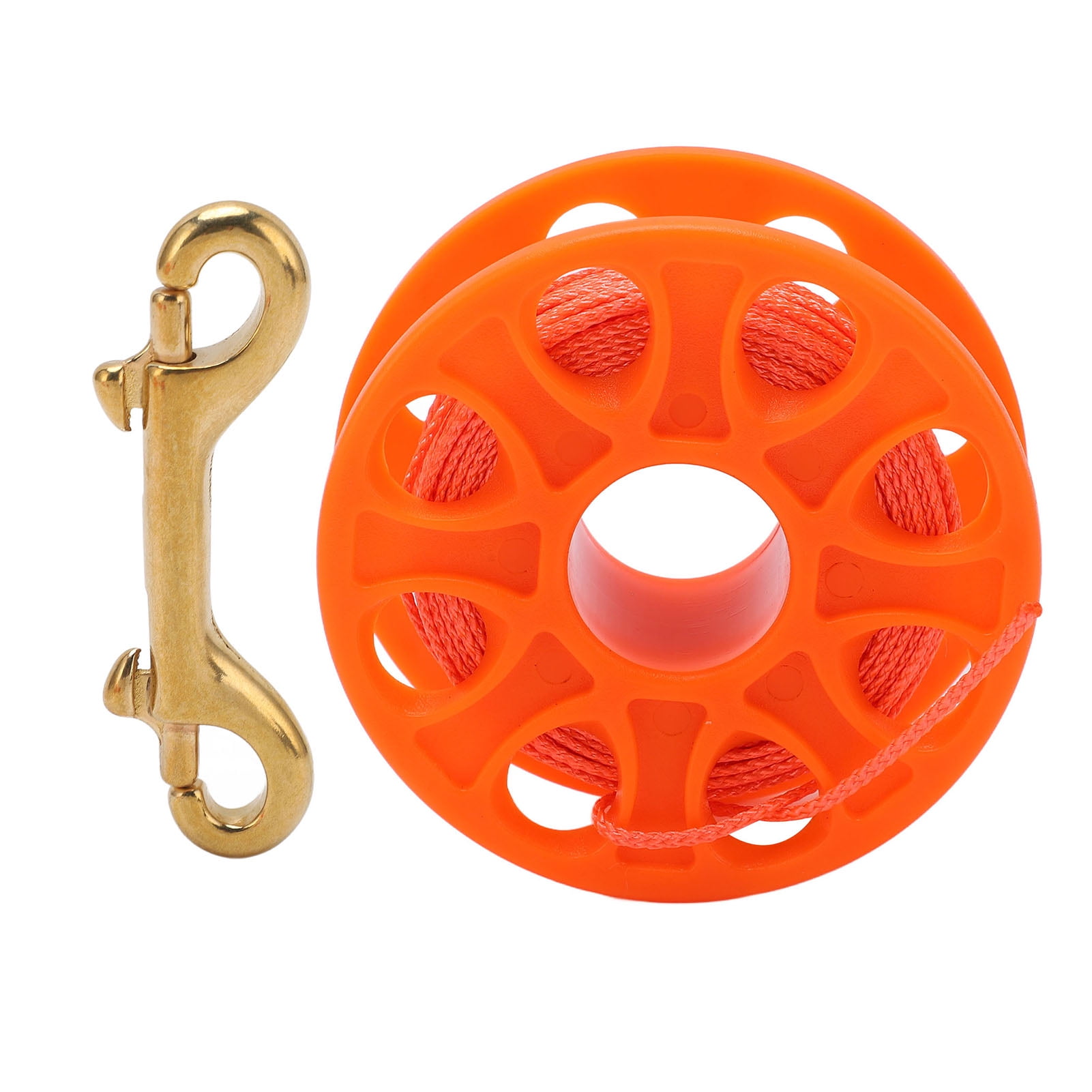 Fluorescent Orange 30M Scuba Diving Reel Finger Spool with Double Ended ...