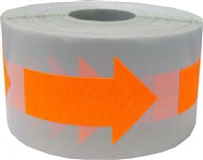 Fluorescent Orange Arrow Stickers | 2 x 1" Inches Arrow Shape | 500 ...