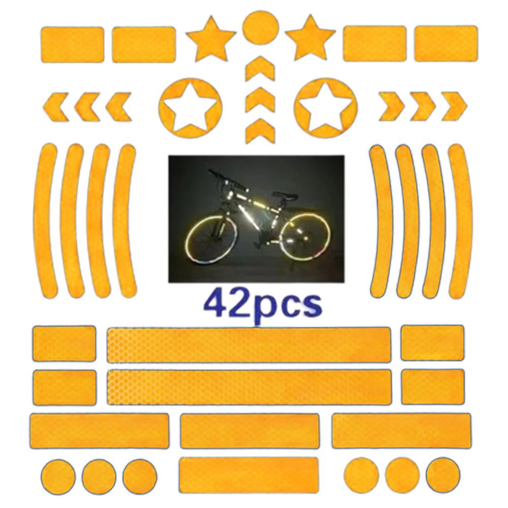 Fluorescent Orange Bicycle Fluorescent Warning Reflective Sticker ...