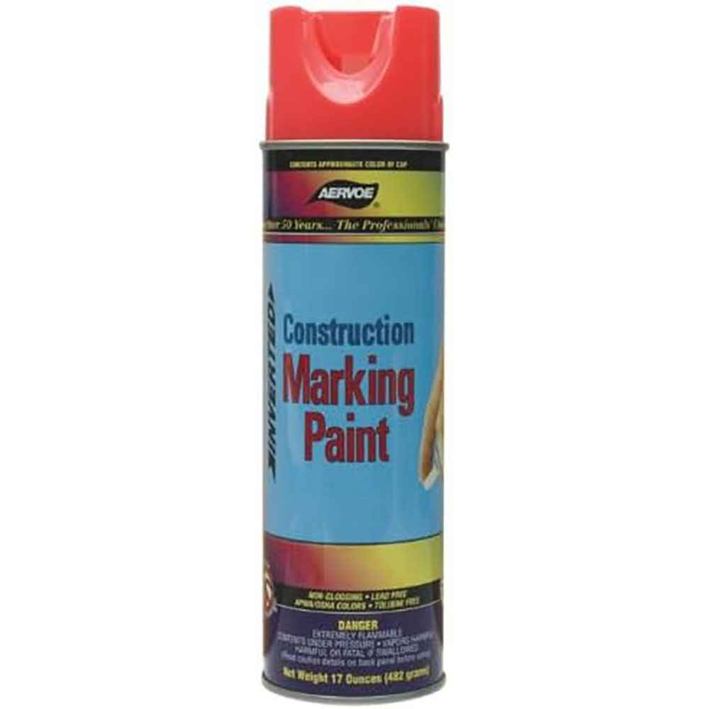 Fluorescent Orange Construction Marking Paint - 20-oz Cans (17-oz net ...