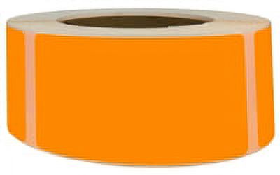 Fluorescent Orange Rectangle Stickers | 2" x 4" Inches Wide | 500 Pack ...