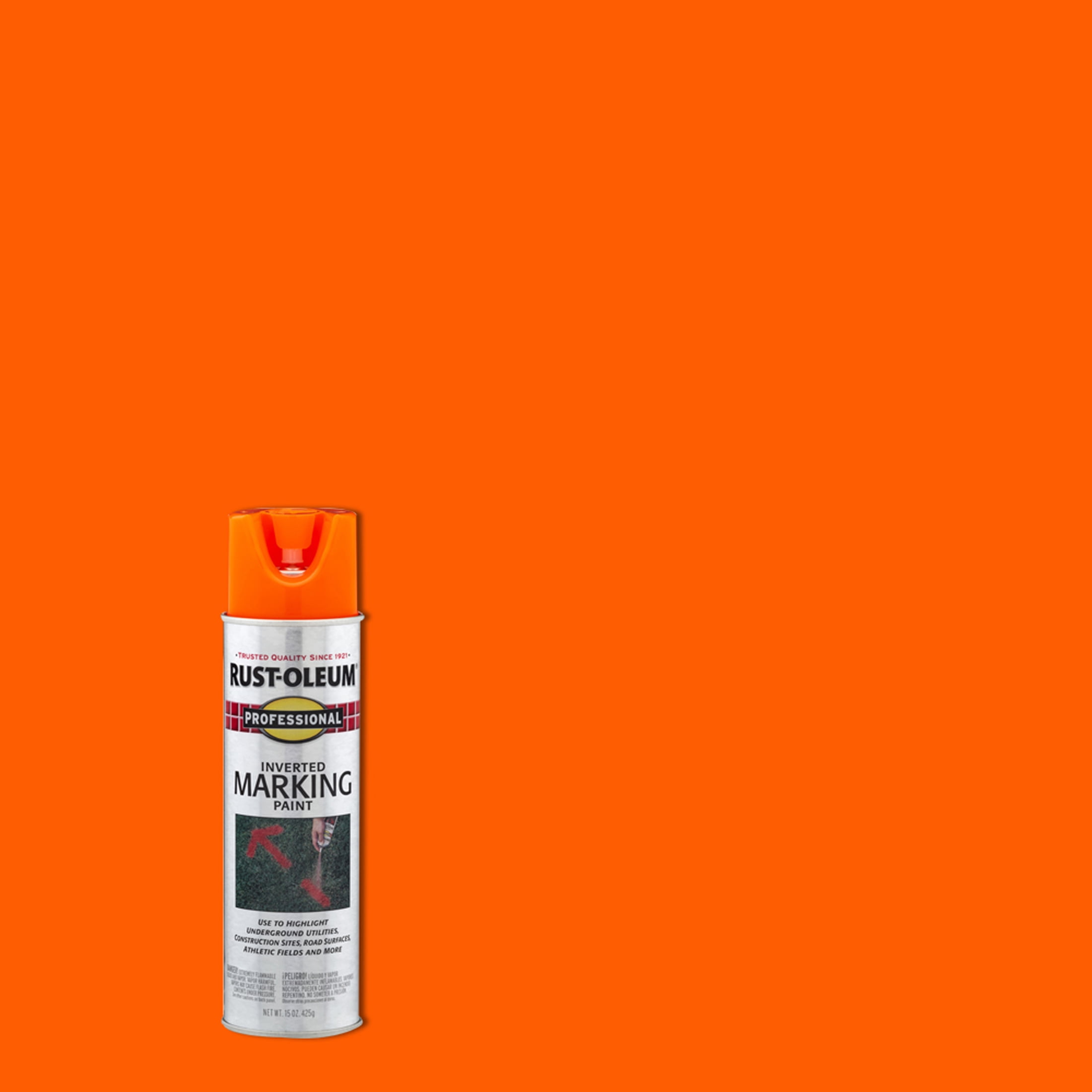 6 Pack, Fluorescent Orange, Rust-Oleum Professional Inverted Marking ...