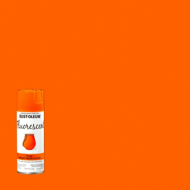 Fluorescent Orange, Rust-Oleum Specialty Flat Spray Paint- 11 oz ...