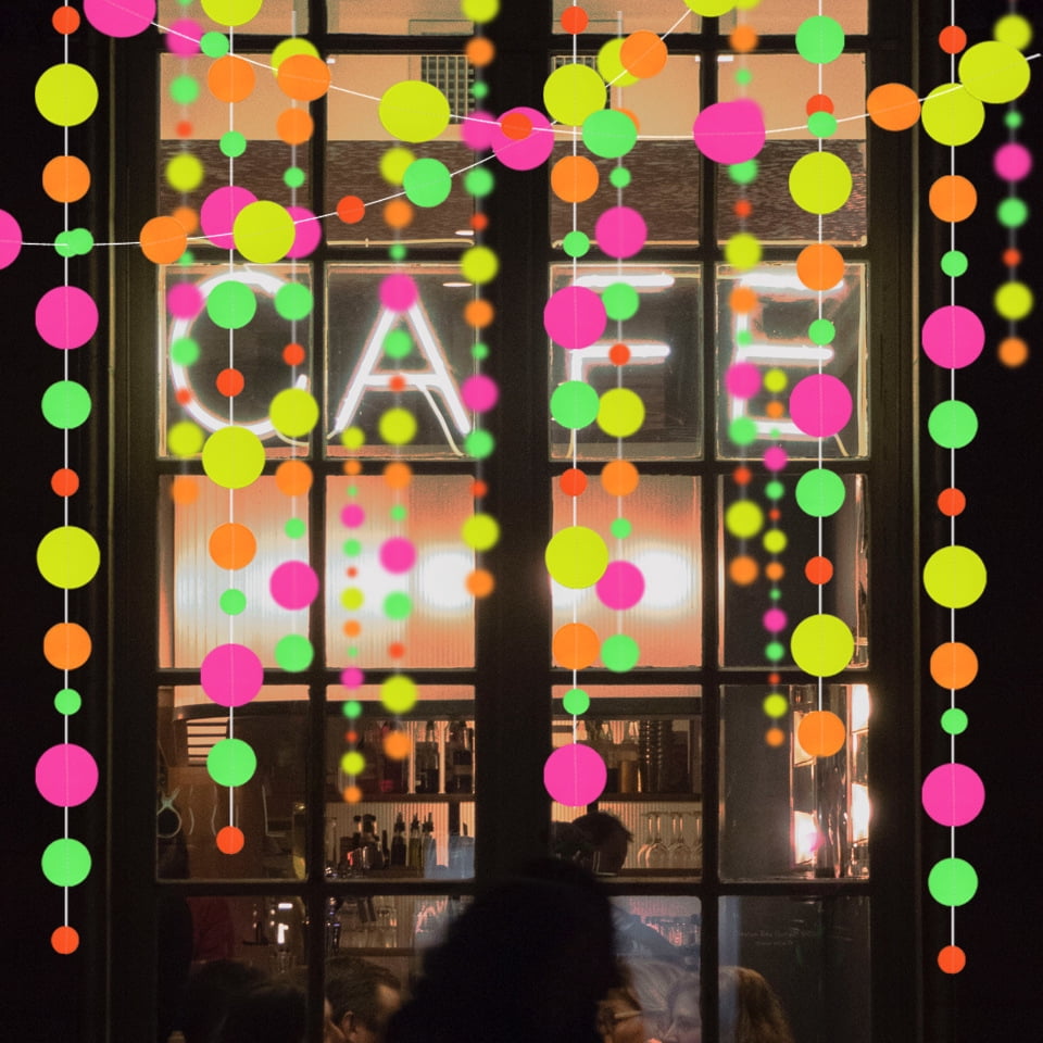 Fluorescent Party Decoration Birthday Party Fluorescent Paper Pull ...
