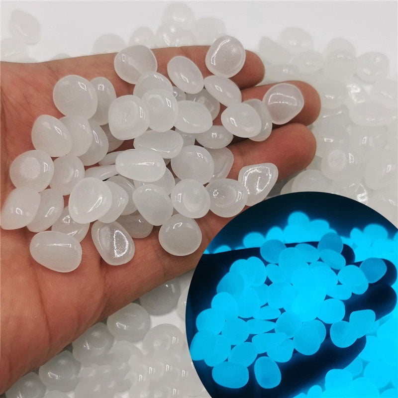 Fluorescent Pebbles, 300pcs Glow in the Dark Pebbles, Glow Stones for ...