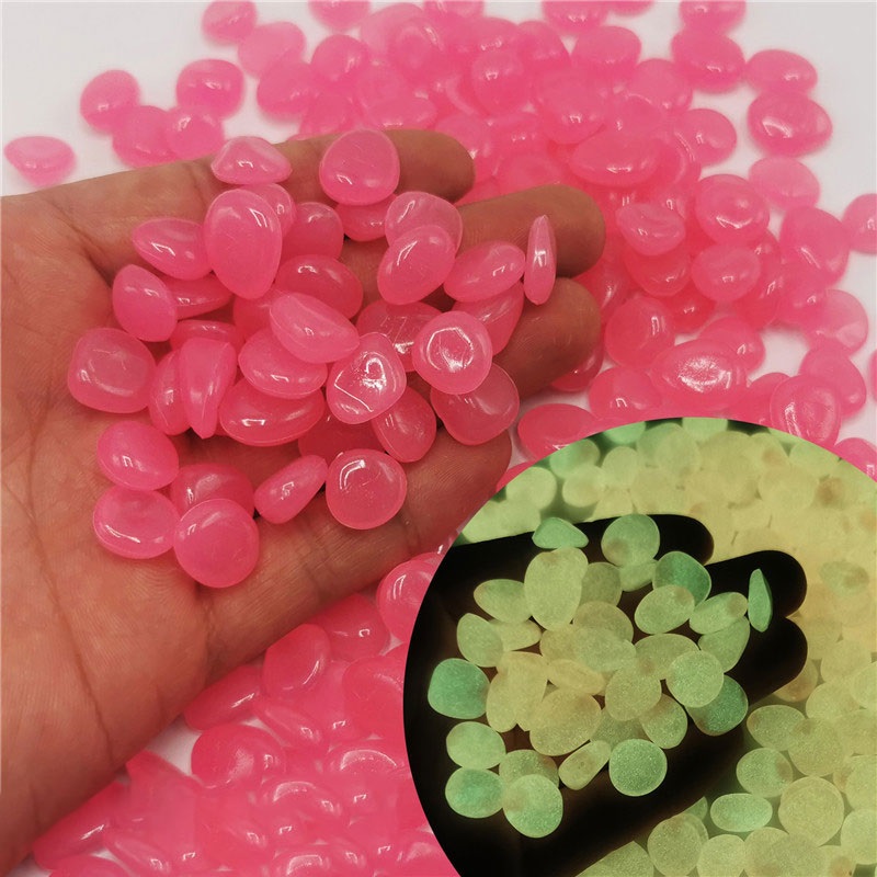 Fluorescent Pebbles, 300pcs Glow in the Dark Pebbles, Glow Stones for ...