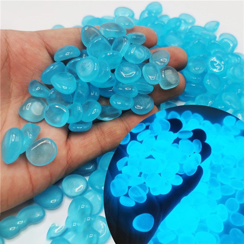 Fluorescent Pebbles, 300pcs Glow in the Dark Pebbles, Glow Stones for ...